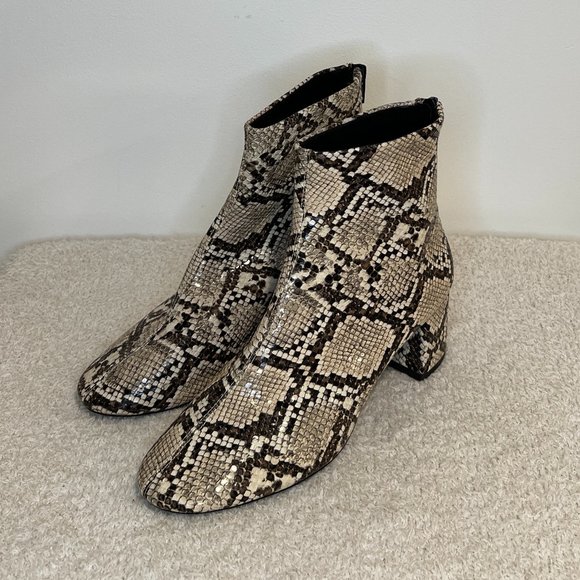 Mango | Shoes | Mango Snake Skin Booties | Poshmark